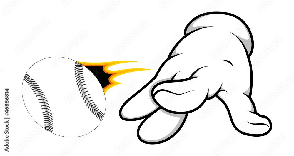 Cartoon Hand - Playing Ball - Vector Illustration Stock Vector | Adobe ...