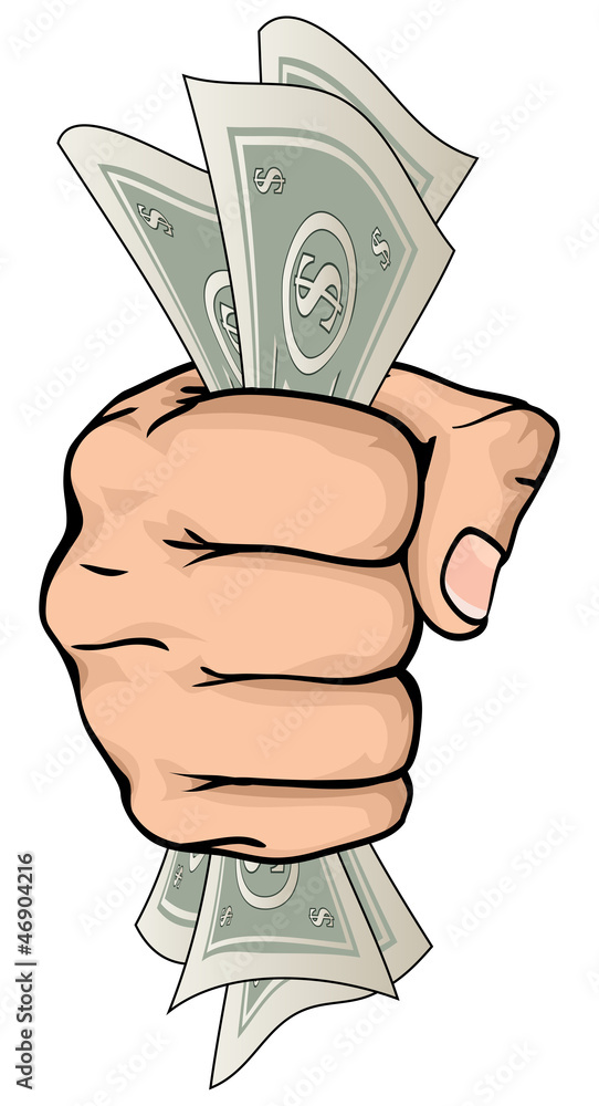 Hand holding money drawing Stock Vector | Adobe Stock