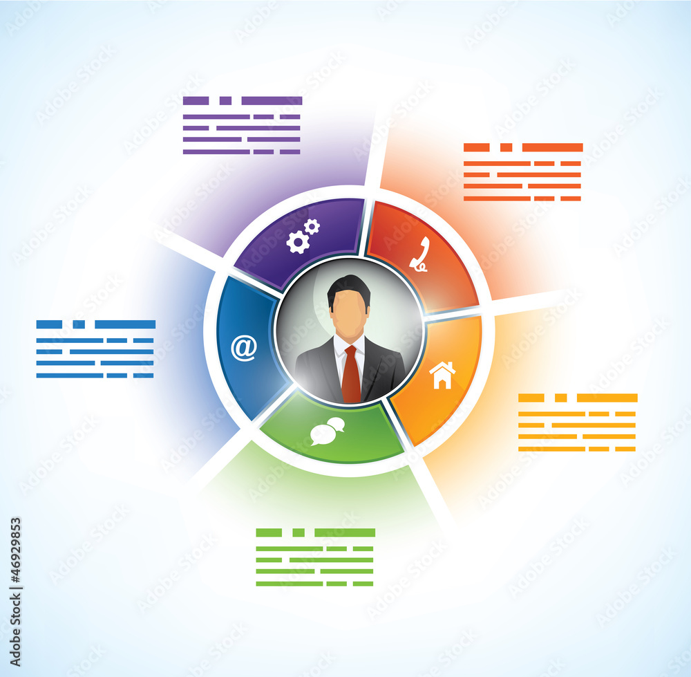 Presentation Template with avatar Stock Vector | Adobe Stock