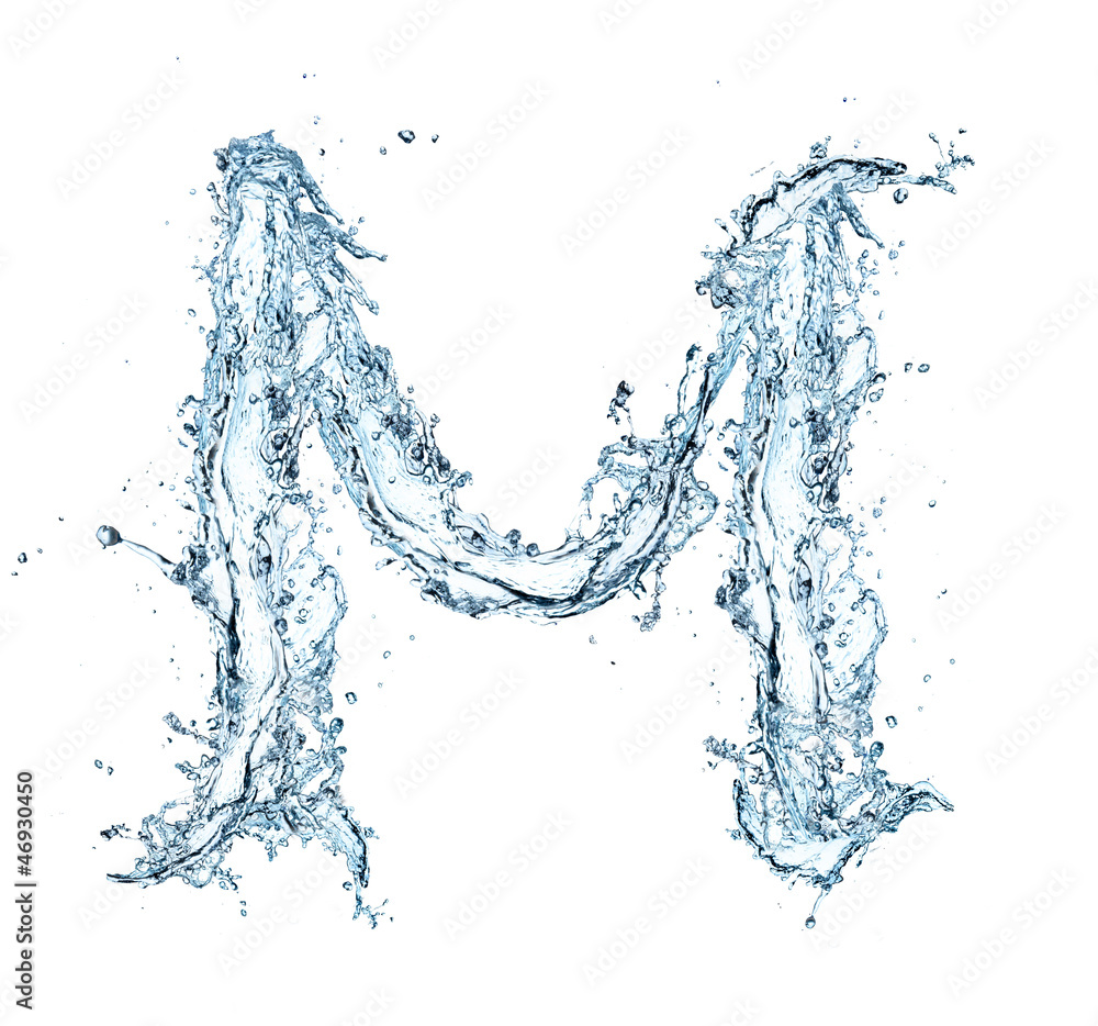 Letter of water alphabet Stock Illustration | Adobe Stock