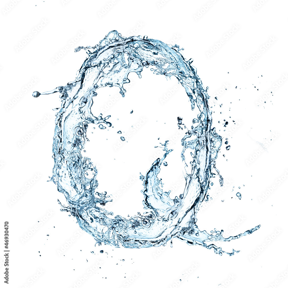 Letter of water alphabet Stock Illustration | Adobe Stock