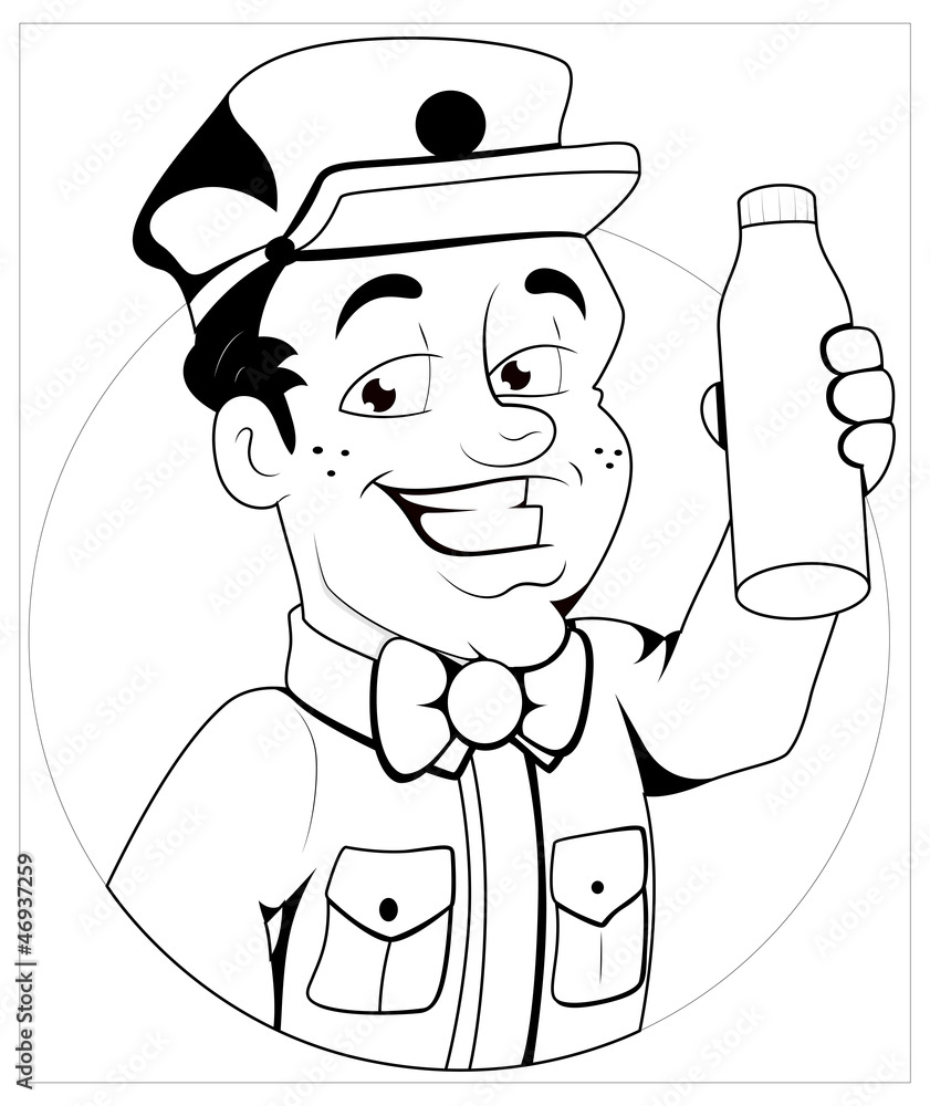 Milkman - Vector Character Illustration Stock Vector | Adobe Stock