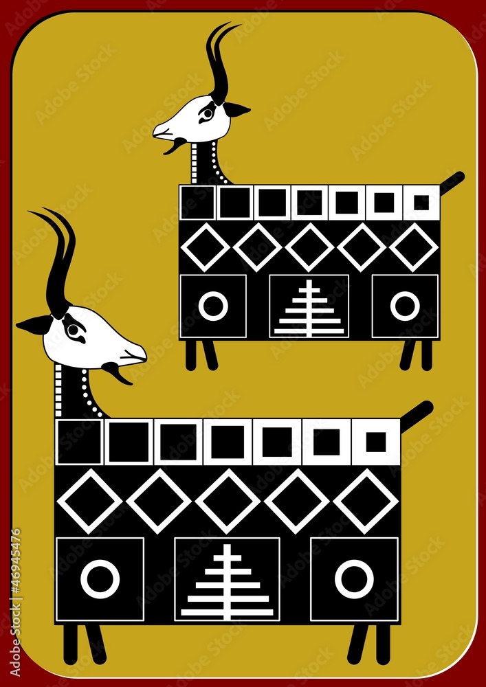 Vettoriale Stock CAPRA STILIZZATA | Adobe Stock