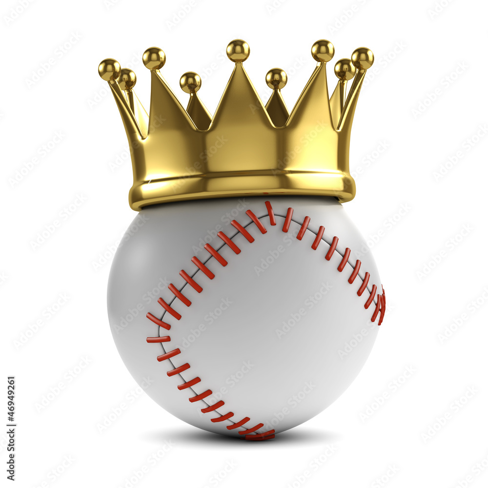 Baseball gold crown Stock Illustration | Adobe Stock