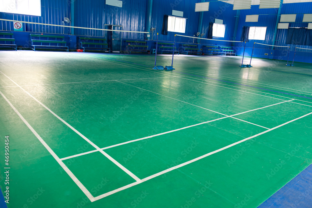 badminton court Stock Photo | Adobe Stock