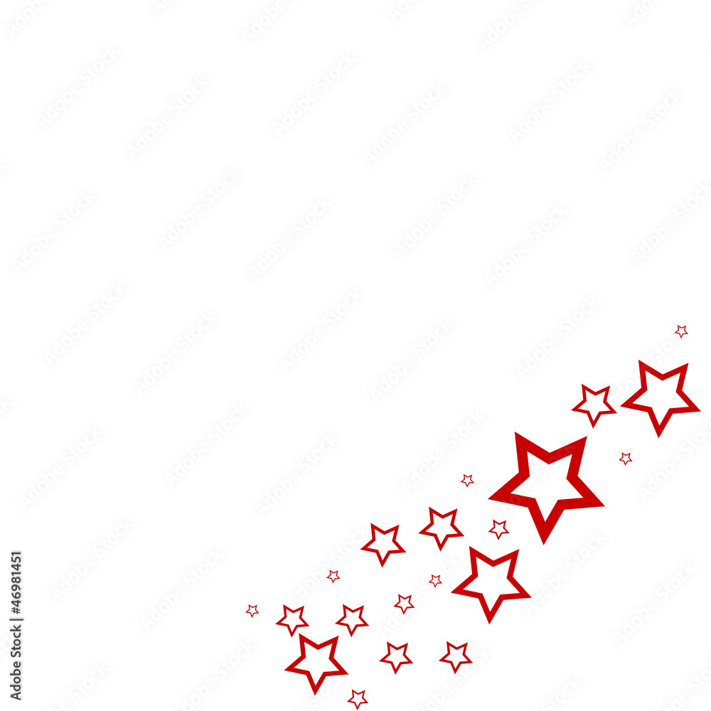 Sterne rot Ecke Stock-Foto | Adobe Stock