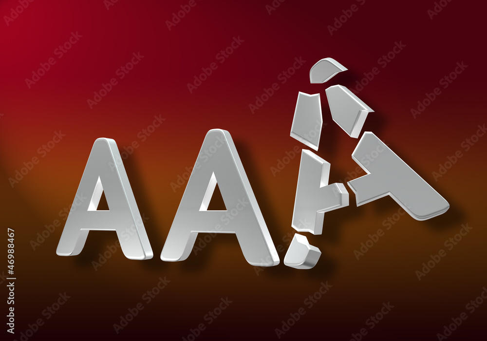 The AAA notation agencies symbol, with a broken A, meaning the ...
