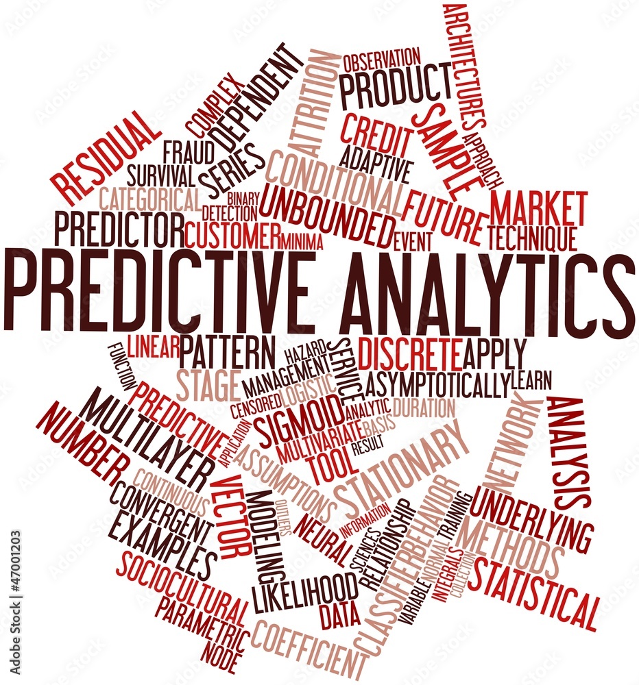 Word cloud for Predictive analytics Stock Illustration | Adobe Stock