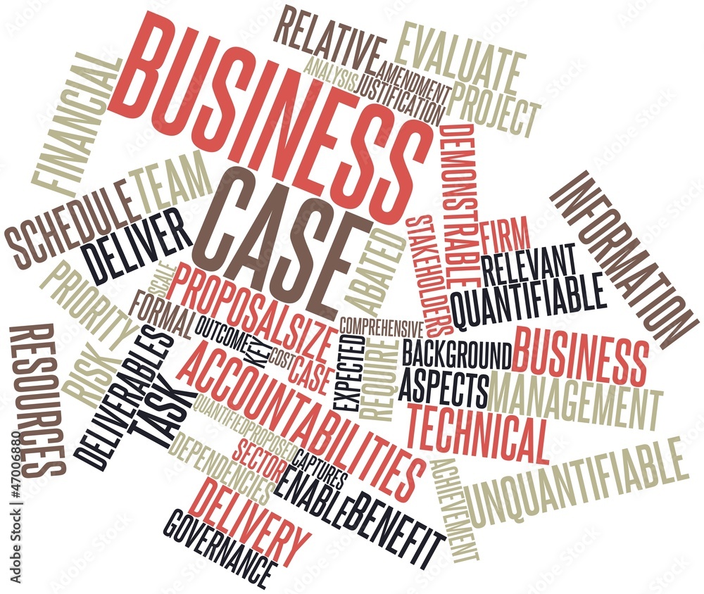 Word cloud for Business case Stock Illustration | Adobe Stock