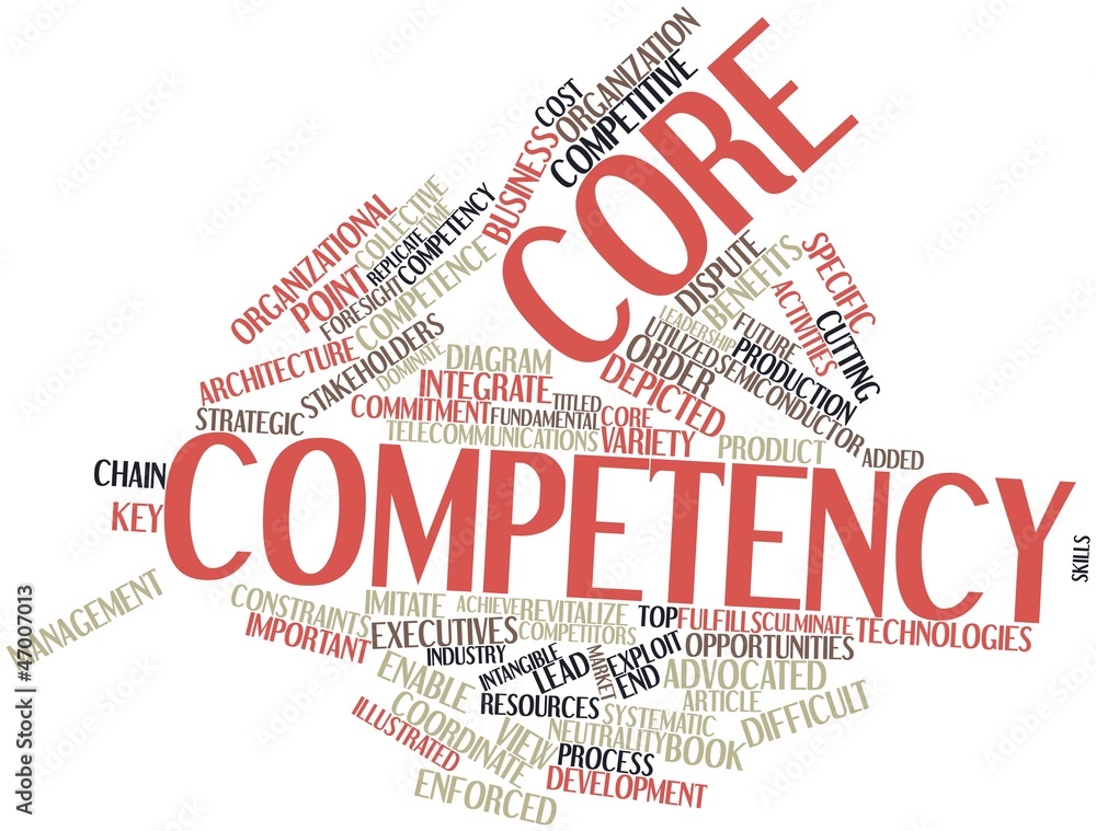 Word cloud for Core competency Stock Illustration | Adobe Stock