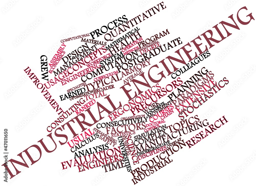 Word cloud for Industrial engineering Stock Illustration | Adobe Stock