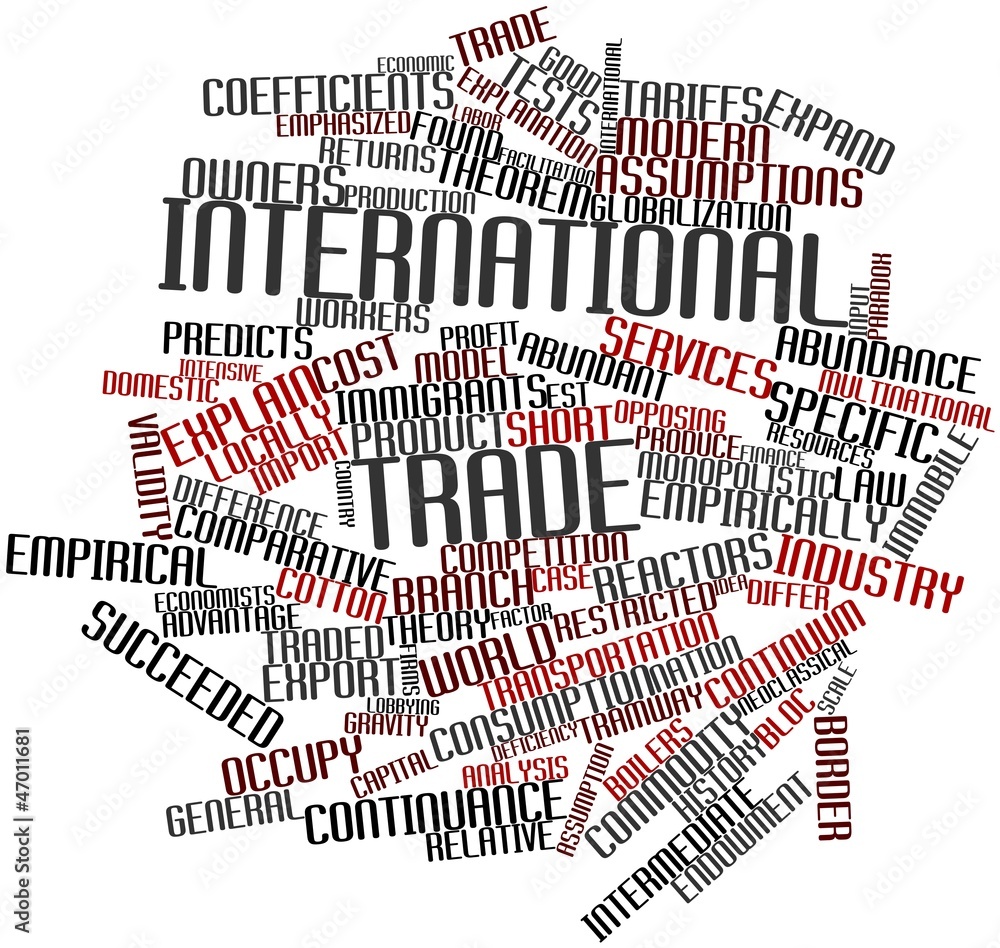 Word cloud for International trade Stock Illustration | Adobe Stock
