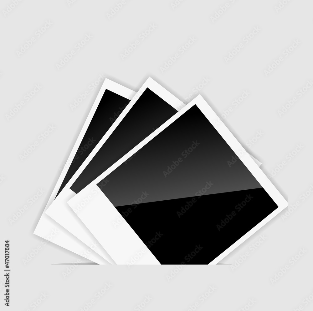 Vector blank Instant photos vector vector illustration Stock Vector ...