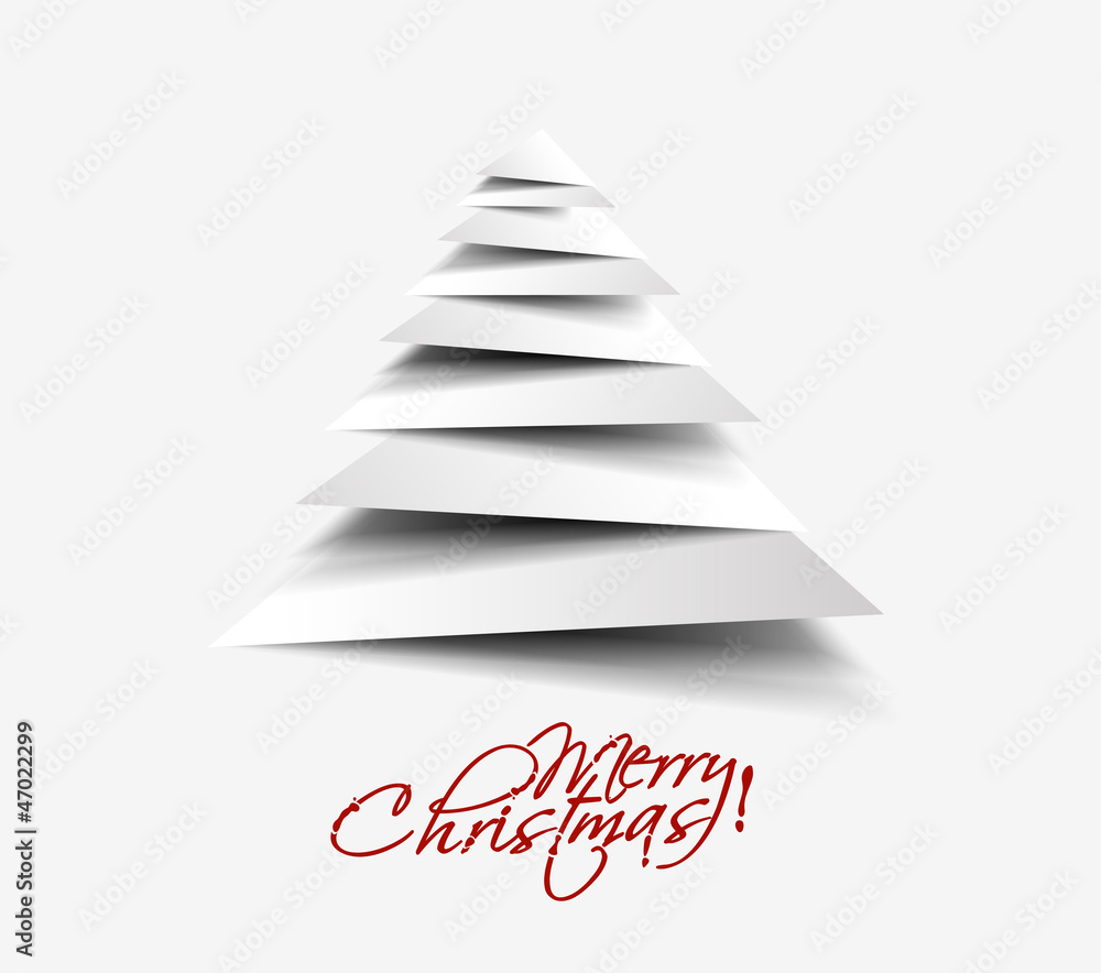 white christmas tree, design, vector illustration. Stock Vector | Adobe ...