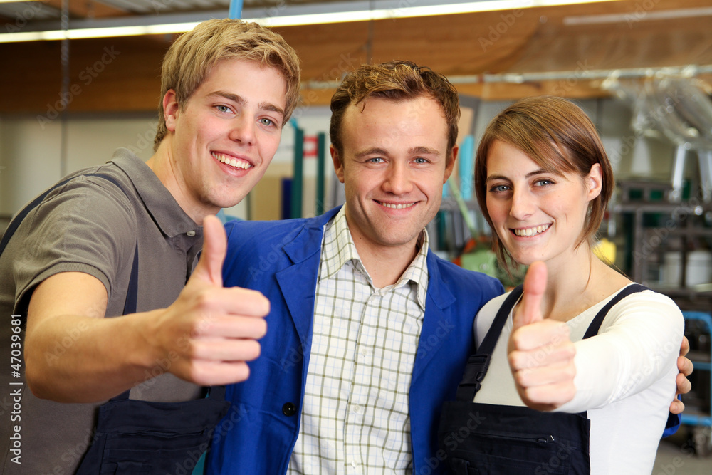 Ausbilder mit Azubis Stock-Foto | Adobe Stock