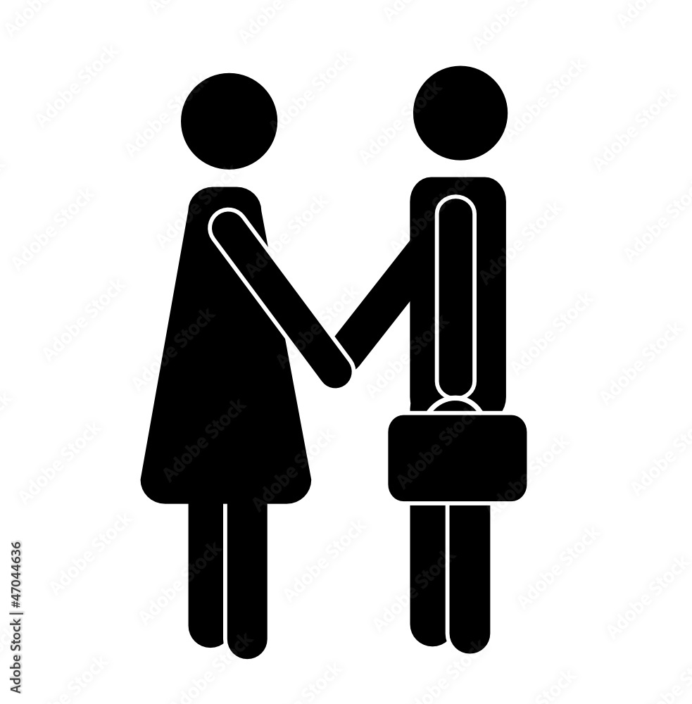 piktogramm partnerarbeit Stock Vector | Adobe Stock