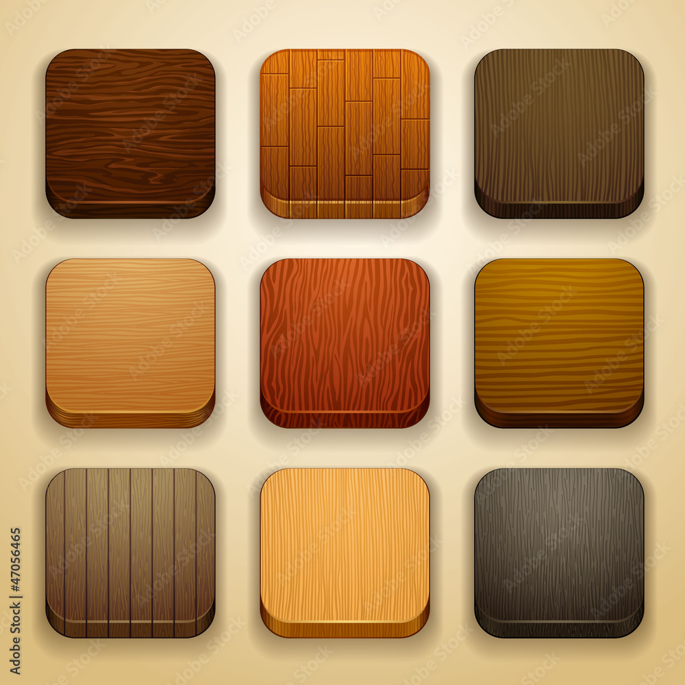 wood background for the app icons Stock Vector | Adobe Stock