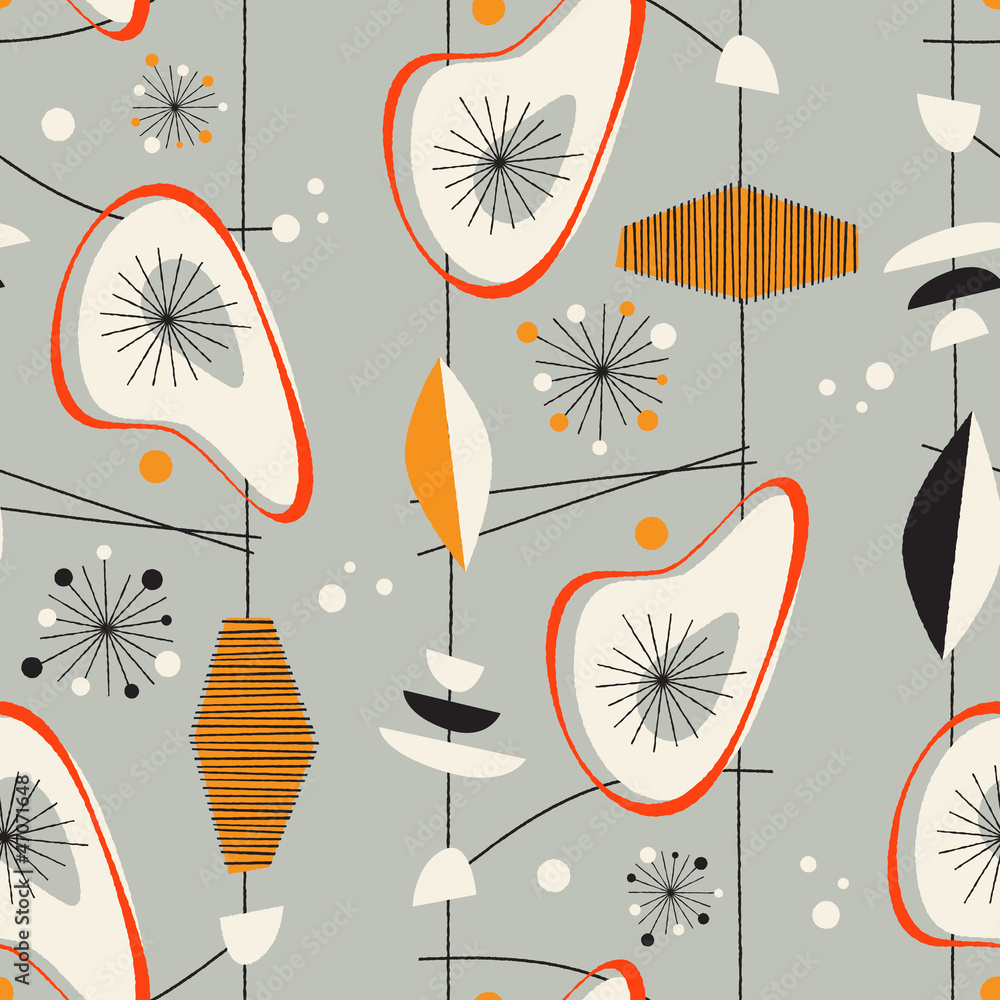 Seamless vintage pattern - Vector. Stock Vector | Adobe Stock