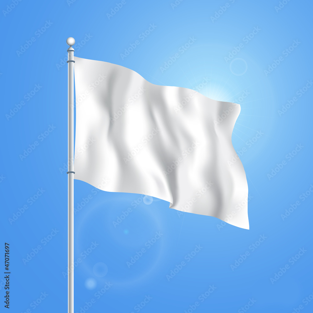 Blank White Flag