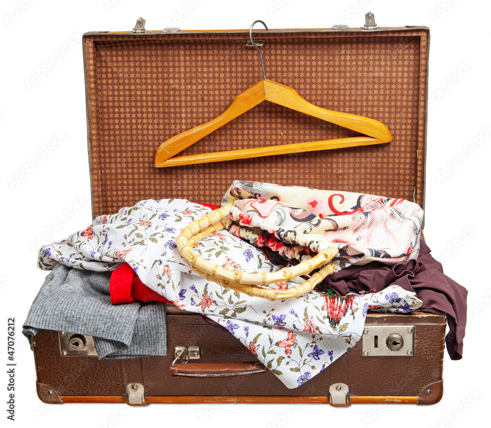 Open Vintage Suitcase