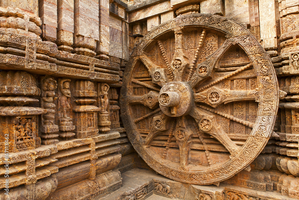 Chariot Wheel, Konark Sun Temple, Orissa. Stock Photo | Adobe Stock
