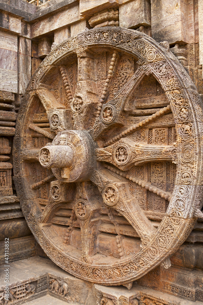Chariot Wheel, Konark Sun Temple, Orissa. Stock Photo | Adobe Stock