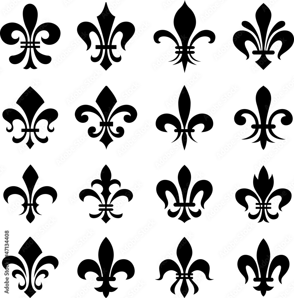 classic fleur de lys symbol set Stock Vector | Adobe Stock