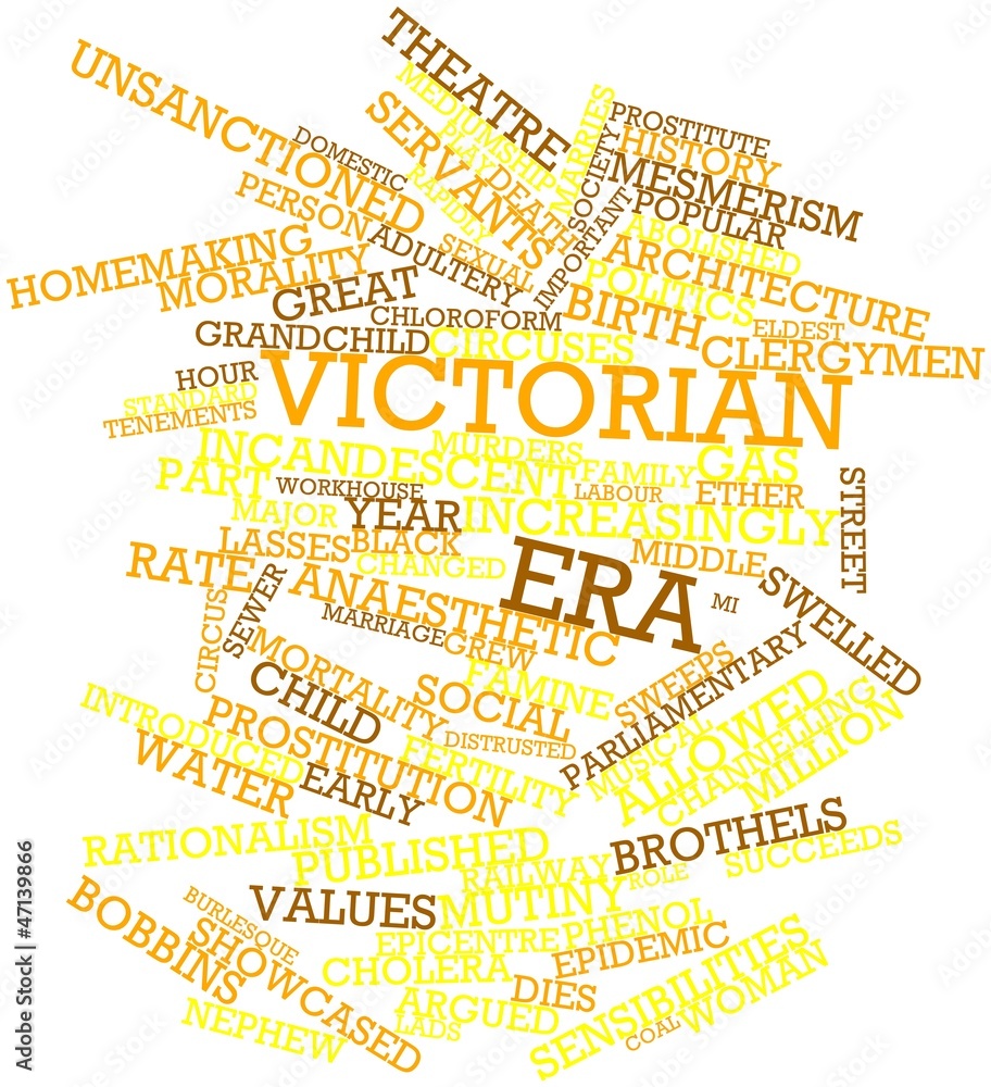 Word cloud for Victorian era Stock Illustration | Adobe Stock