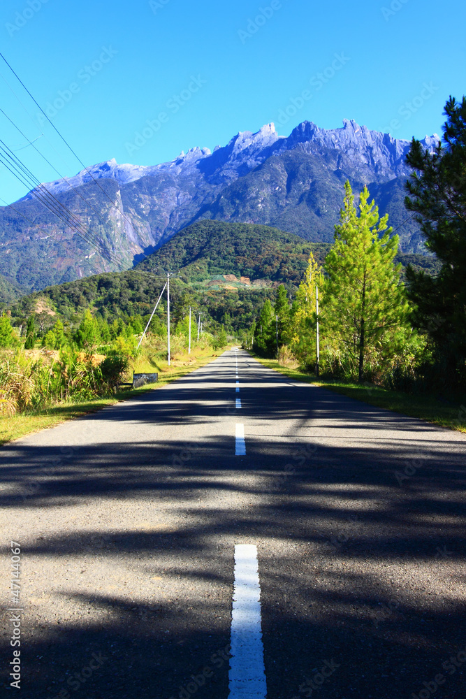 Road to Mount Kinabalu Stock Photo | Adobe Stock