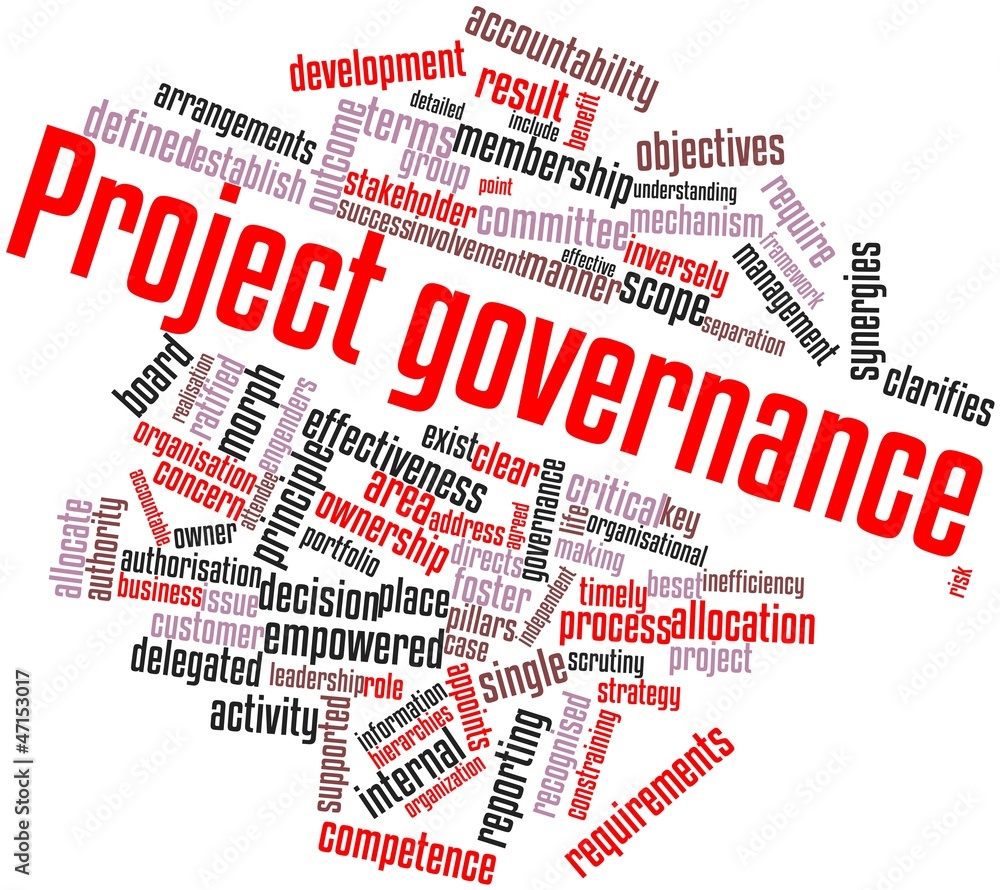 Word cloud for Project governance Stock Illustration | Adobe Stock