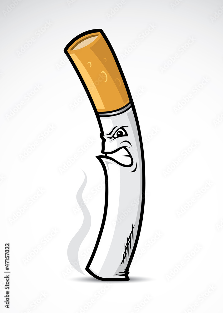 Cartoon cigarette character Stock Vector | Adobe Stock