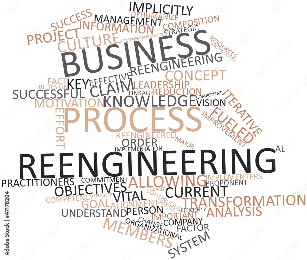 Word cloud for Business process reengineering Stock Illustration ...