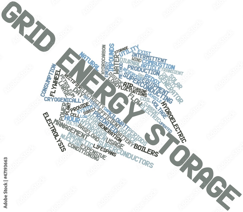 Word cloud for Grid energy storage Stock Illustration | Adobe Stock