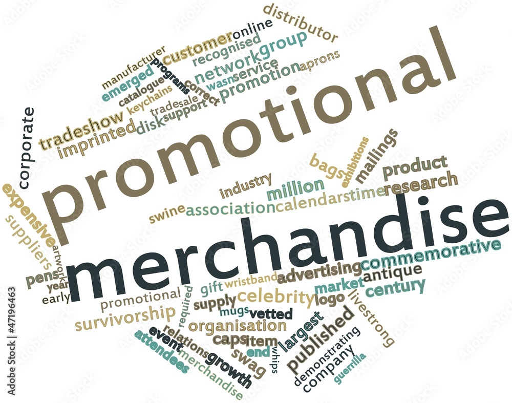 Word cloud for Promotional merchandise Stock Illustration | Adobe Stock