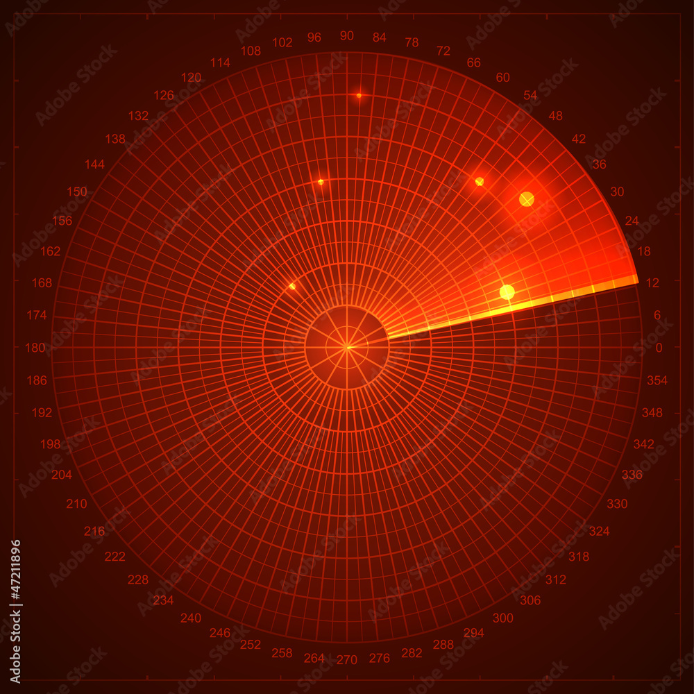Red radar screen Stock Vector | Adobe Stock Red radar screen Stock Vector | Adobe Stock