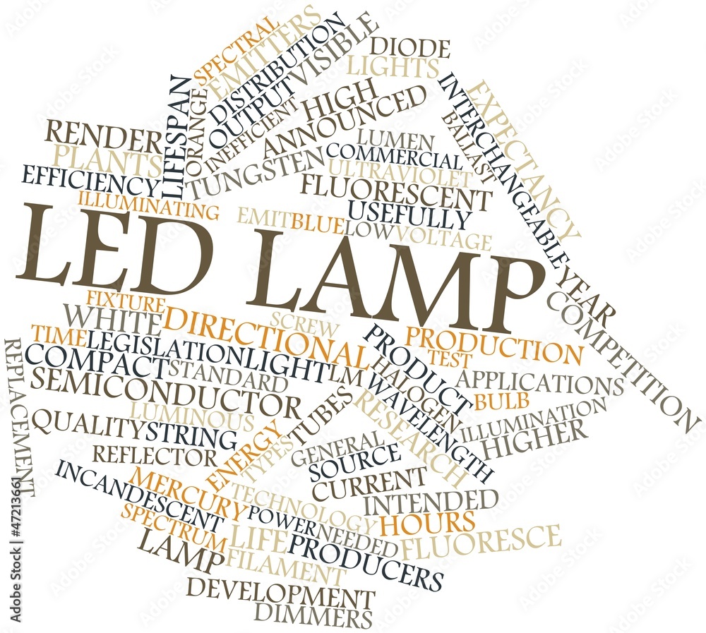 Word cloud for LED lamp Stock Illustration | Adobe Stock