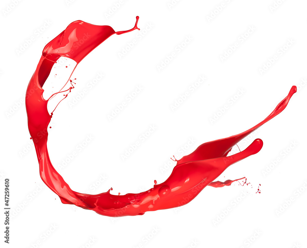 Red splash isolated on white background Stock Illustration | Adobe Stock