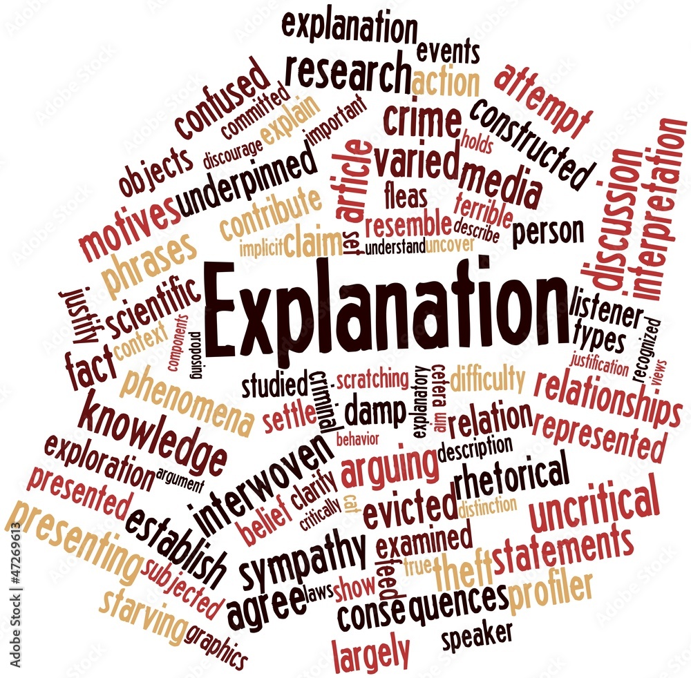 Word cloud for Explanation Stock Illustration | Adobe Stock