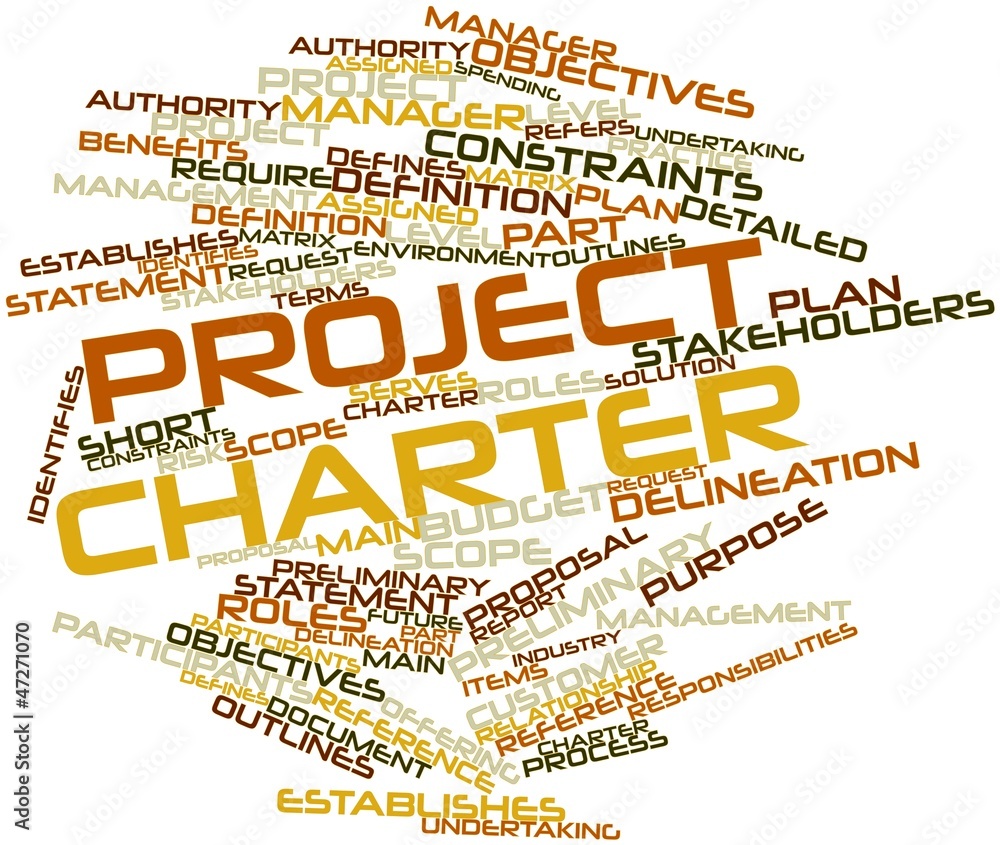 Word cloud for Project charter Stock Illustration | Adobe Stock