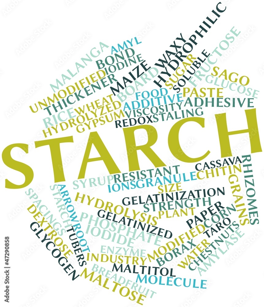 Word cloud for Starch Stock Illustration | Adobe Stock