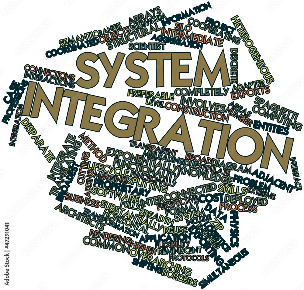 Word cloud for System integration Stock Illustration | Adobe Stock