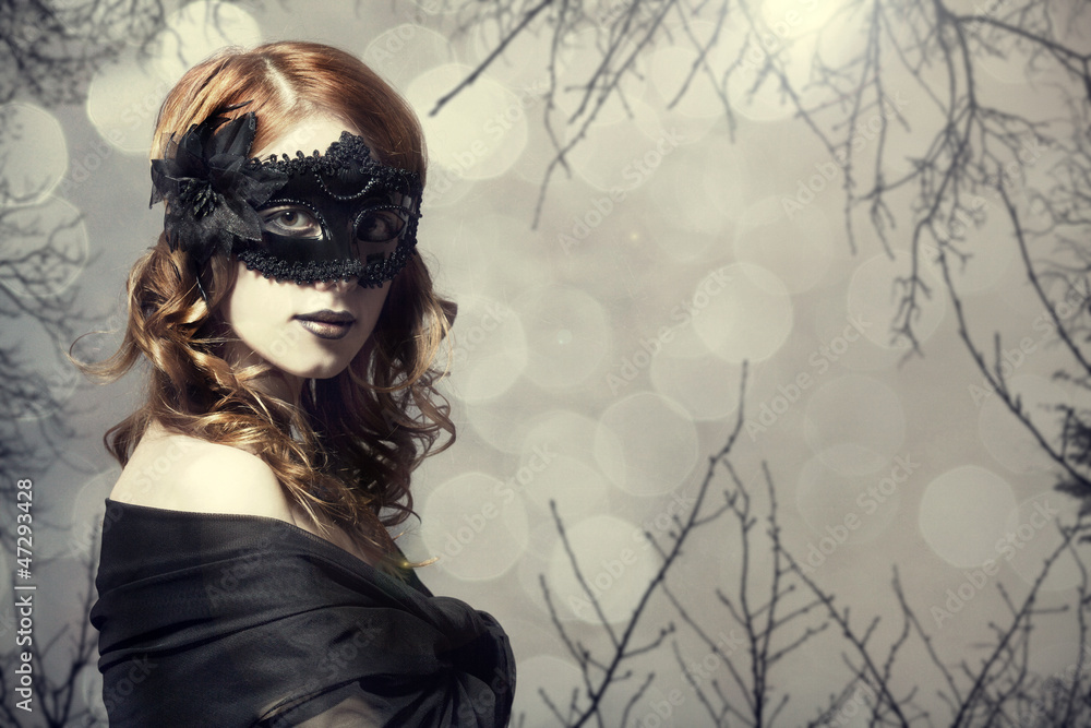 Beautiful women in carnival mask. Stock Photo | Adobe Stock