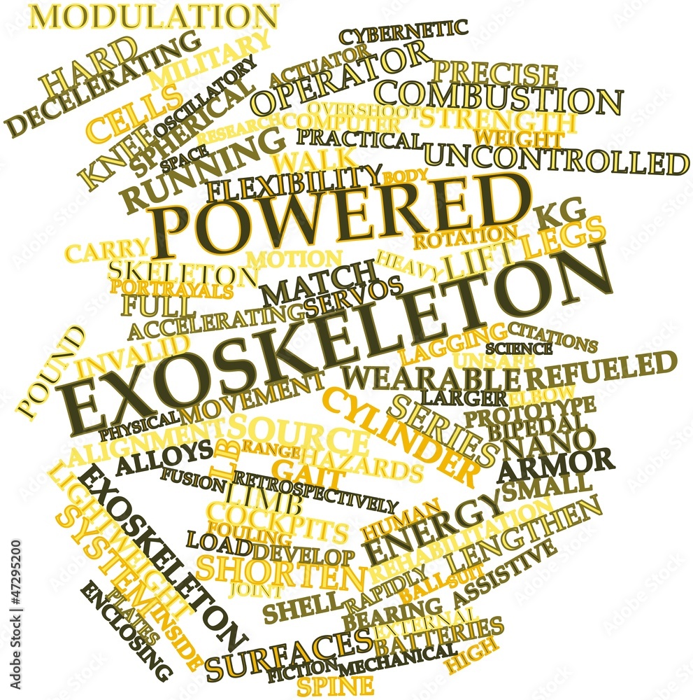 Word cloud for Powered exoskeleton Stock Illustration | Adobe Stock