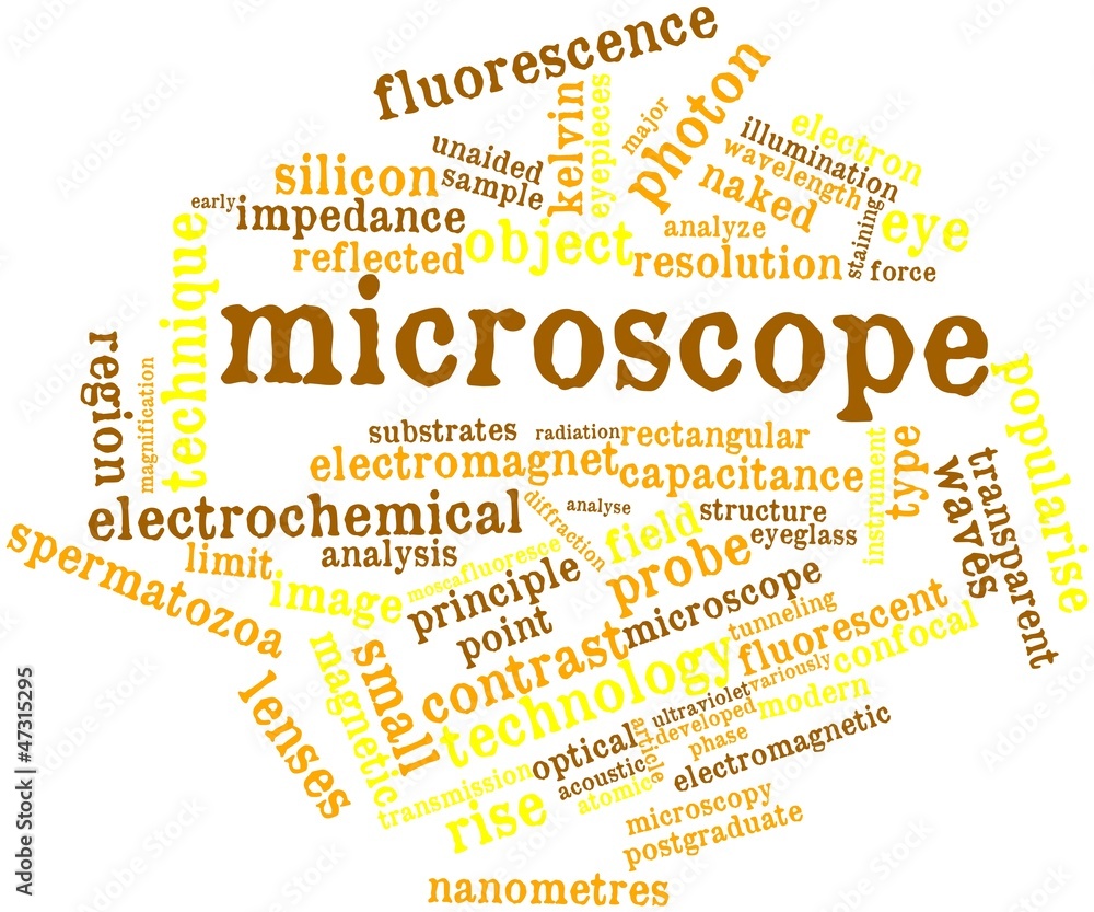 Word cloud for Microscope Stock Illustration | Adobe Stock