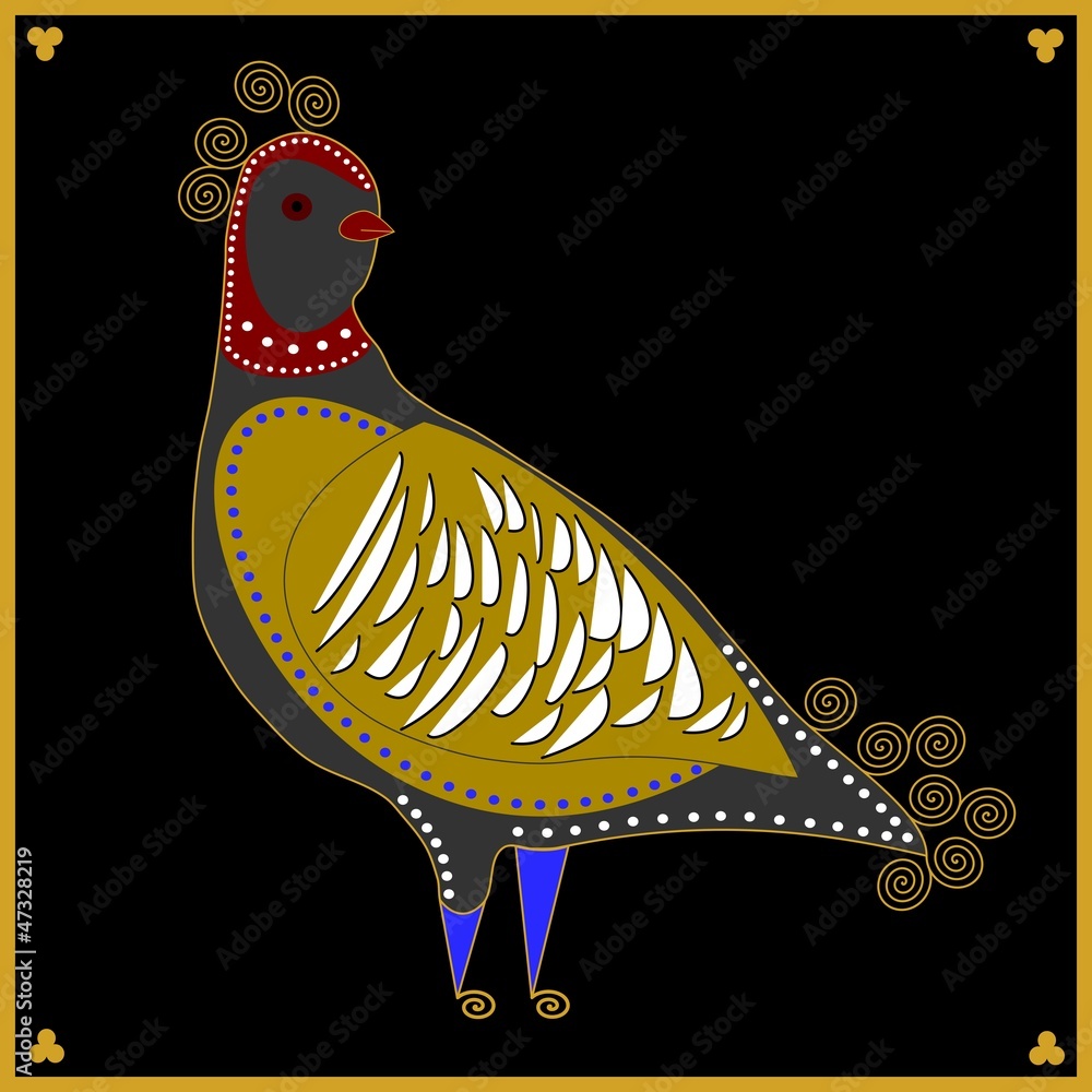 PERNICE PAVONCELLA STILIZZATA Stock Vector | Adobe Stock