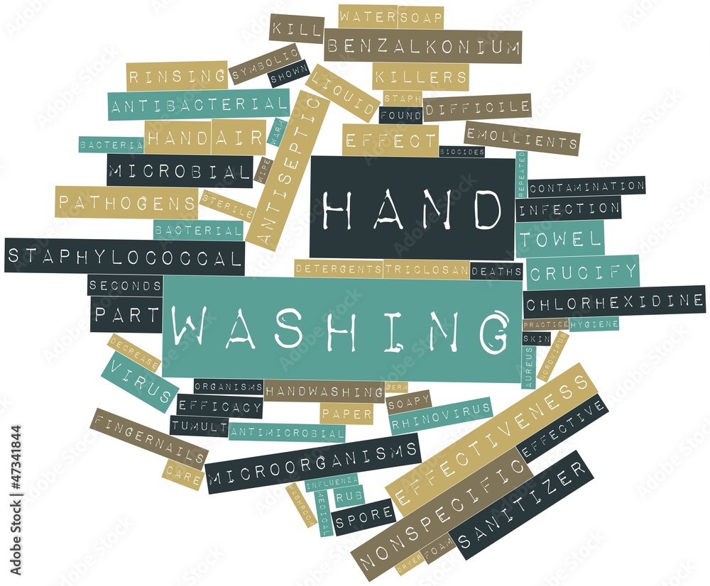 Word cloud for Hand washing Stock Illustration | Adobe Stock