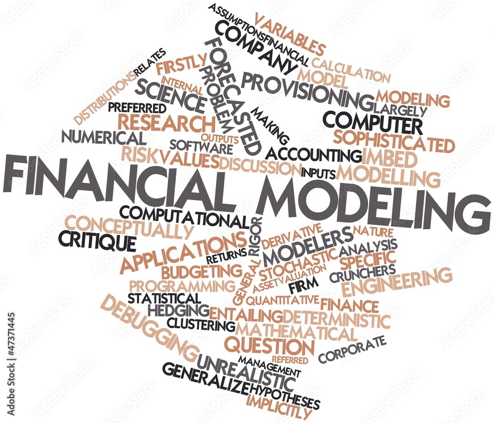 Word cloud for Financial modeling Stock Illustration | Adobe Stock