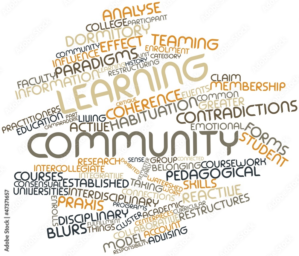 Word cloud for Learning community Stock Illustration | Adobe Stock