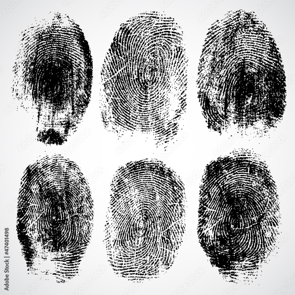 Set of fingerprints, vector illustration Stock Vector | Adobe Stock
