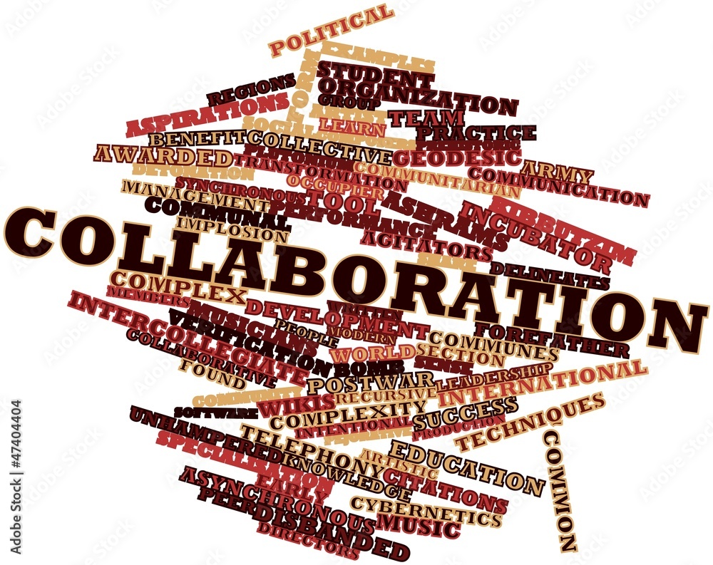 Word cloud for Collaboration Stock Illustration | Adobe Stock